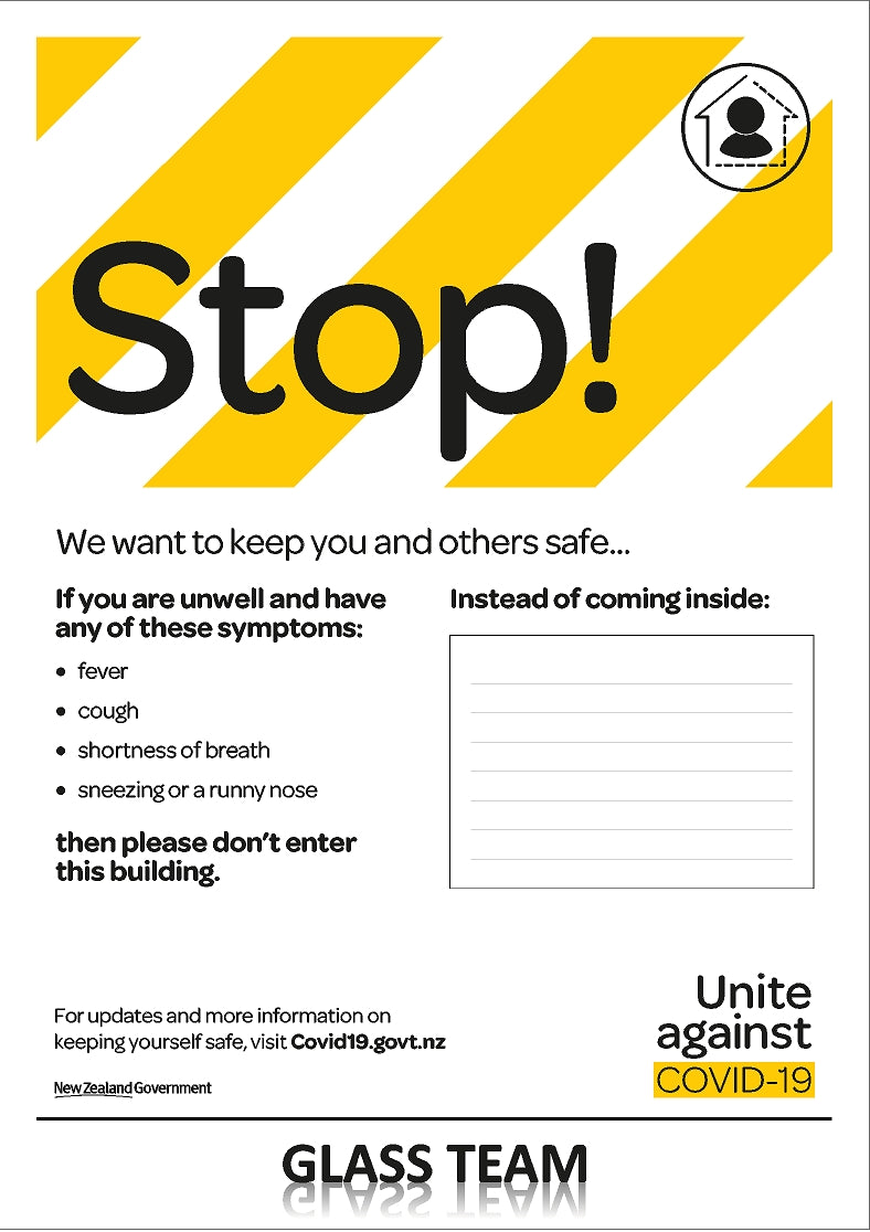 STOP - We want you to keep you others safe Poster – Speedy Signs Manukau